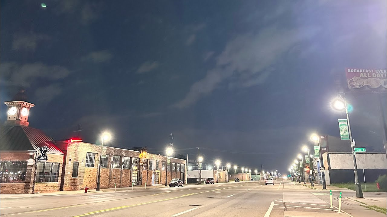 DETROIT’S MICHIGAN AVE AT NIGHT #MICHIGAN #313 #DETROIT - YouTube