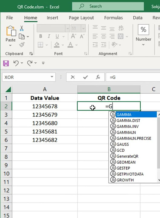 Excel VBA Create QR Code - YouTube