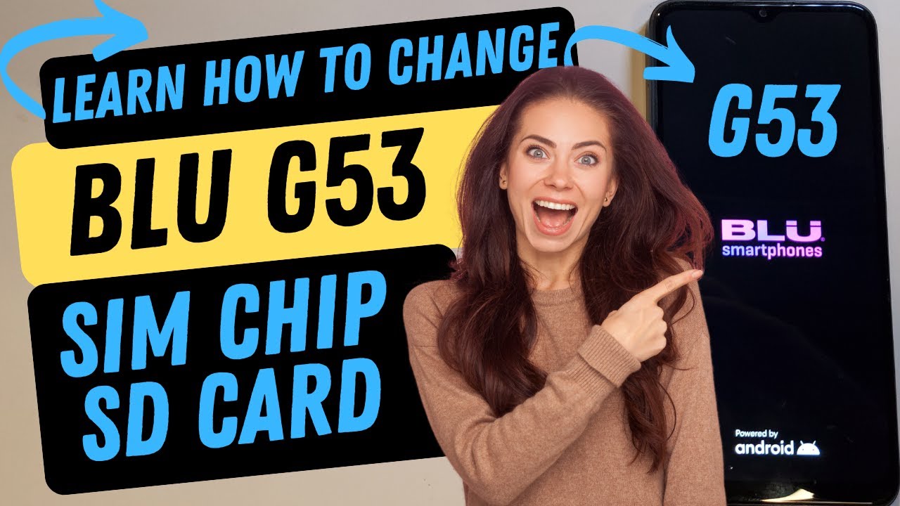 BLU G53 How to Add an SD Card or Change the SIM Chip - YouTube