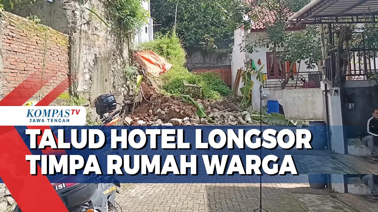 Talud Hotel Longsor Timpa Rumah Warga - YouTube
