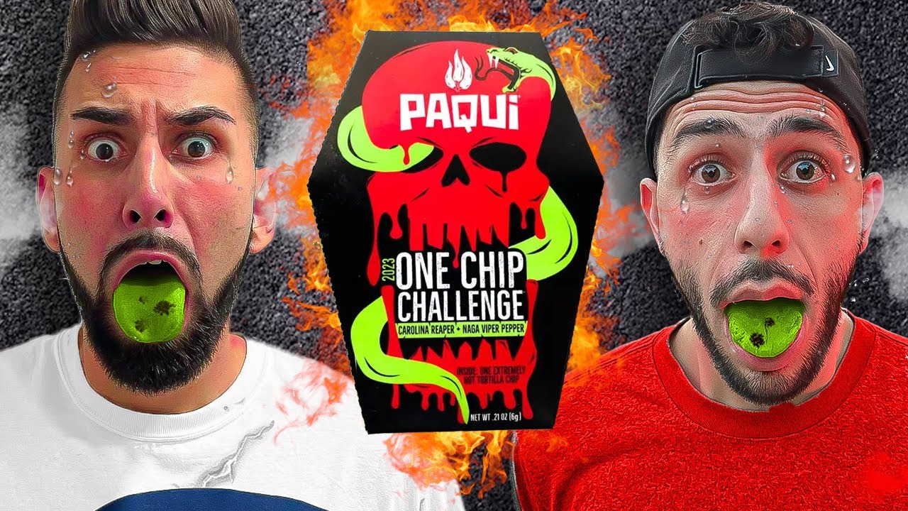 Eating the Worlds SPICIEST Chip - One Chip Challenge (Ft. Brawadis ...