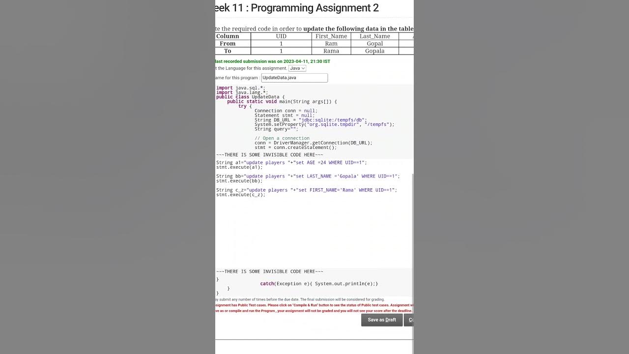 Programming In Java Nptel Week 11programming Assignment 2nptel Shortsfeed Javaprogramming 