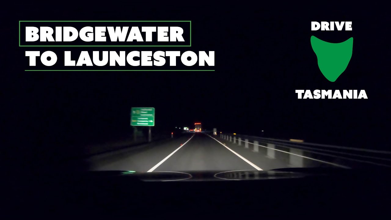 Bridgewater to Launceston at Night - YouTube