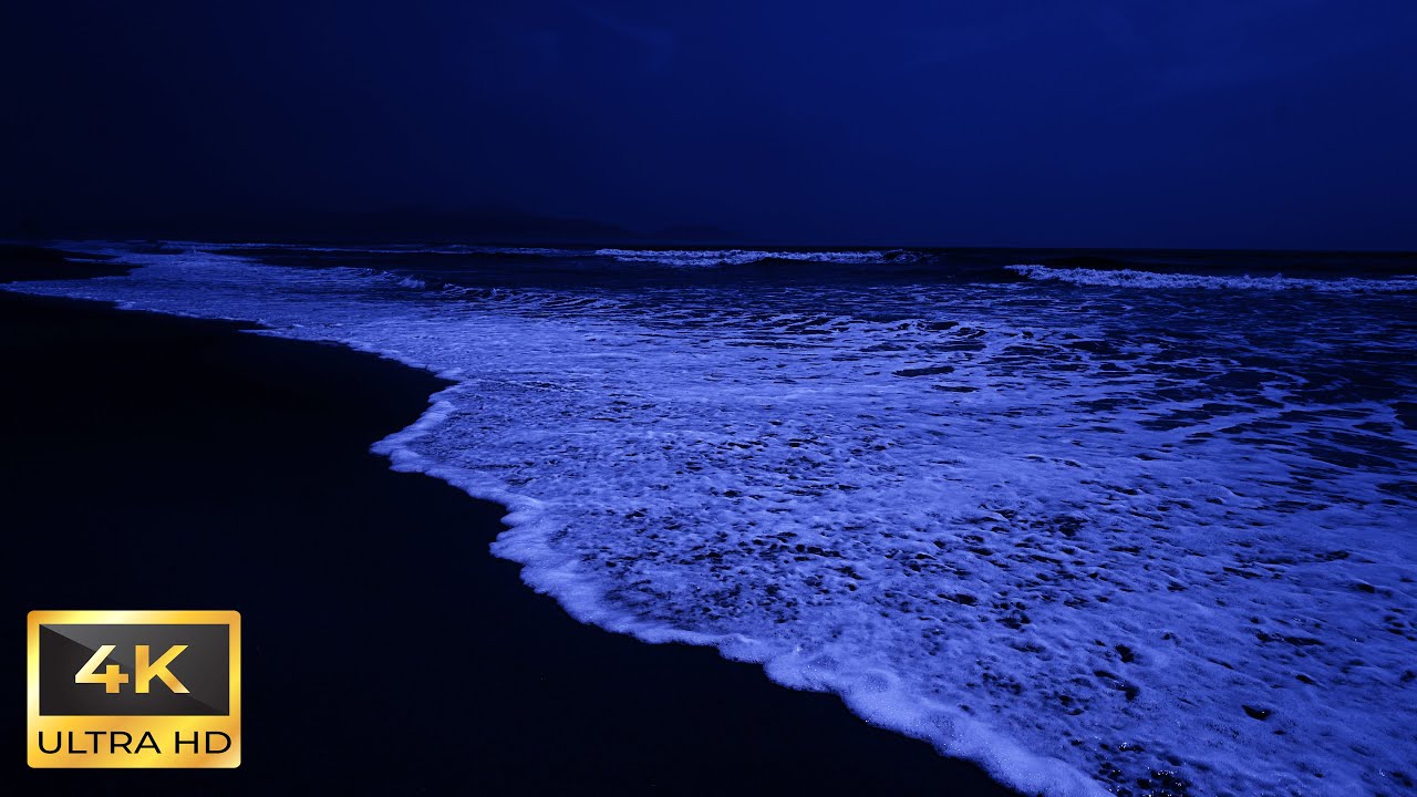 Ocean Sounds For Deep Sleep - The Power of Big Waves On Tide At Night ...