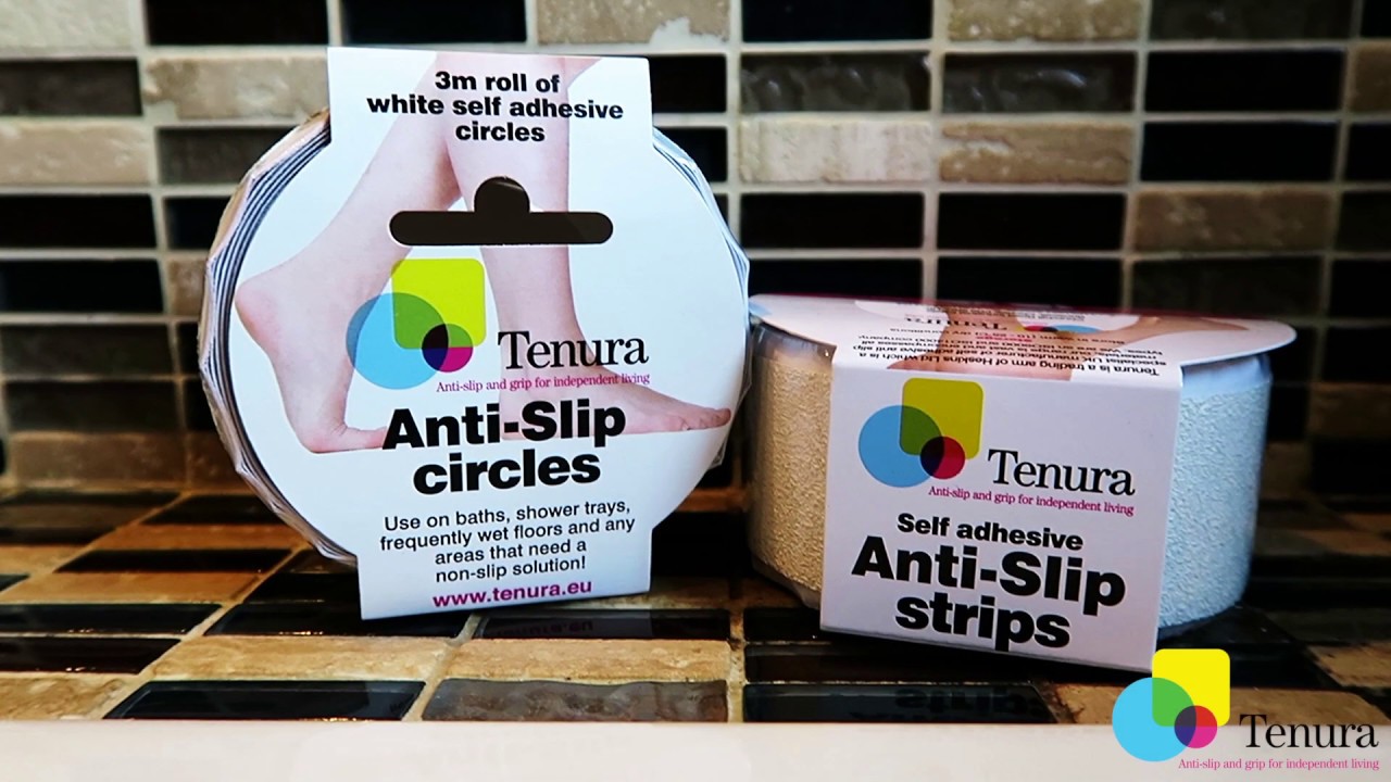 Tenura Aqua Safe Anti Slip Bathroom Stickers - YouTube