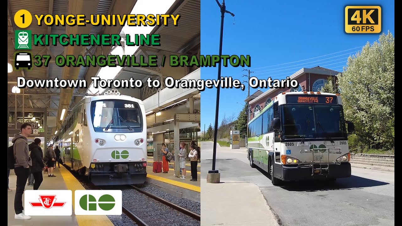 TTC, GO Transit POV Walk: Downtown Toronto to Orangeville, Ontario Via ...