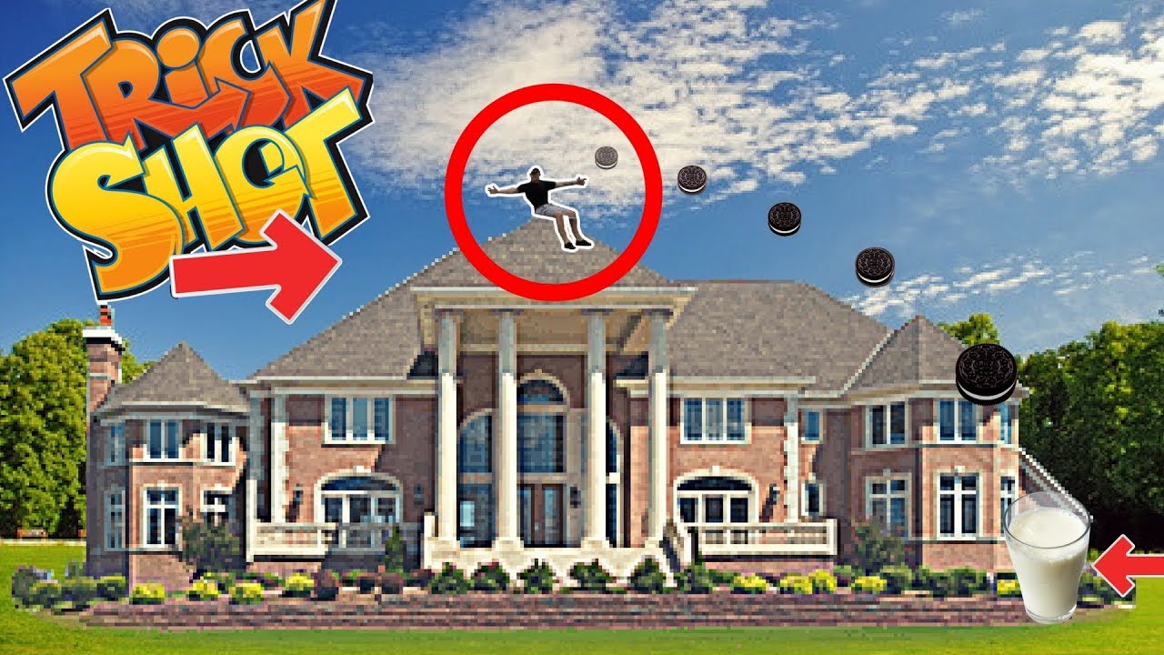 Crazy Oreo Trick Shots In My Mansion Youtube