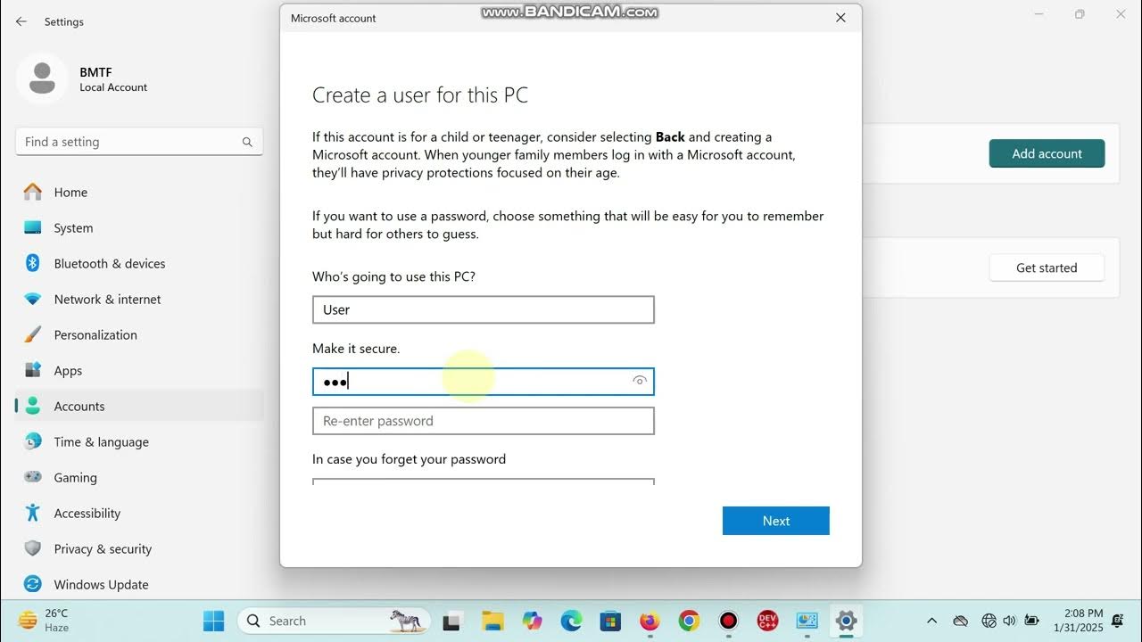 How to create new user in computer - YouTube