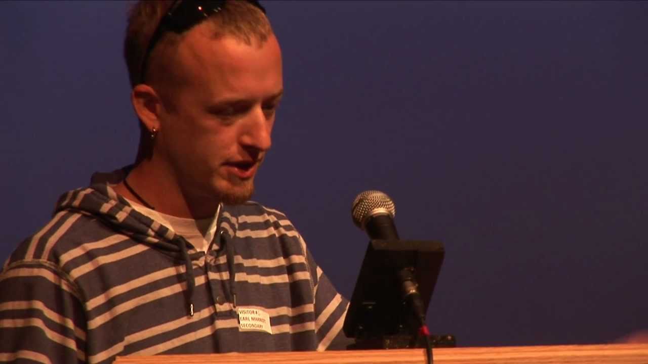 Phil Dickson speaks and plays music at Earl Marriott Secondary - YouTube
