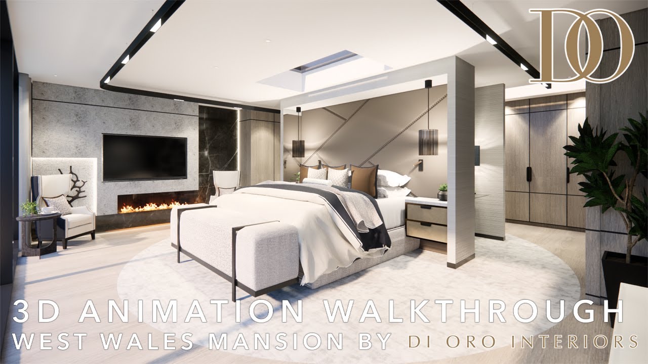 3D ANIMATION Walkthrough Video | West Wales Mansion by Di Oro Interiors ...