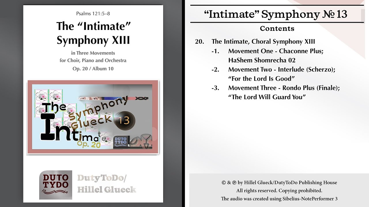 20-2. Symphony XIII: Movement Two - Interlude (Scherzo) כי טוב ה׳ Ki Tov | Hillel Glueck Music ...