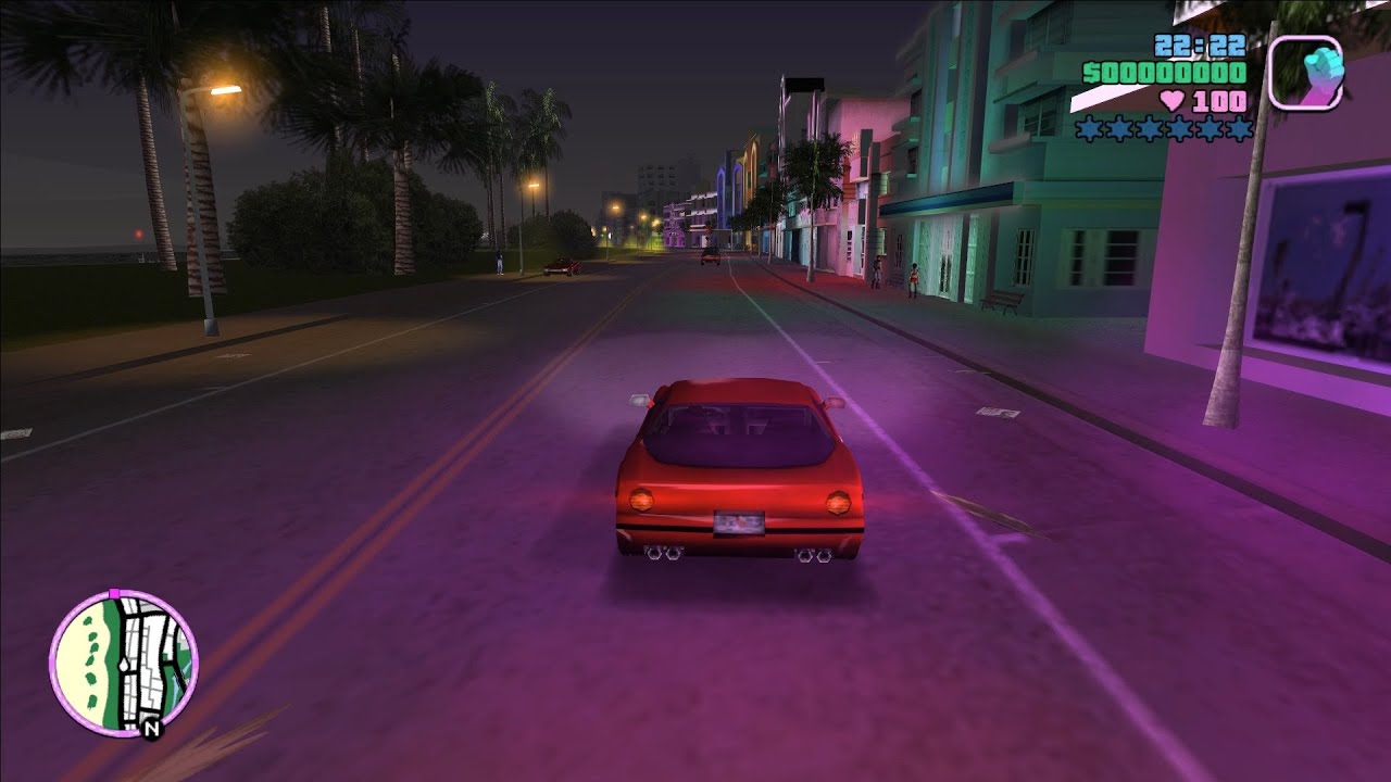 GTA Vice City Night Drive - YouTube