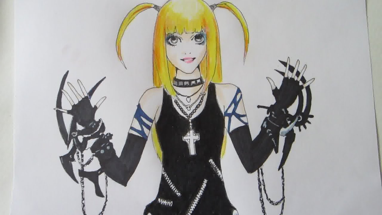 How to draw Amane Misa from Death Note 弥 海砂 - YouTube