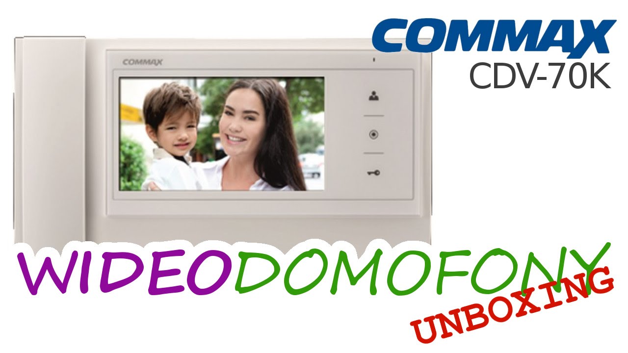 Wideodomofon COMMAX CDV-70K - Odpakowanie Unboxing - YouTube