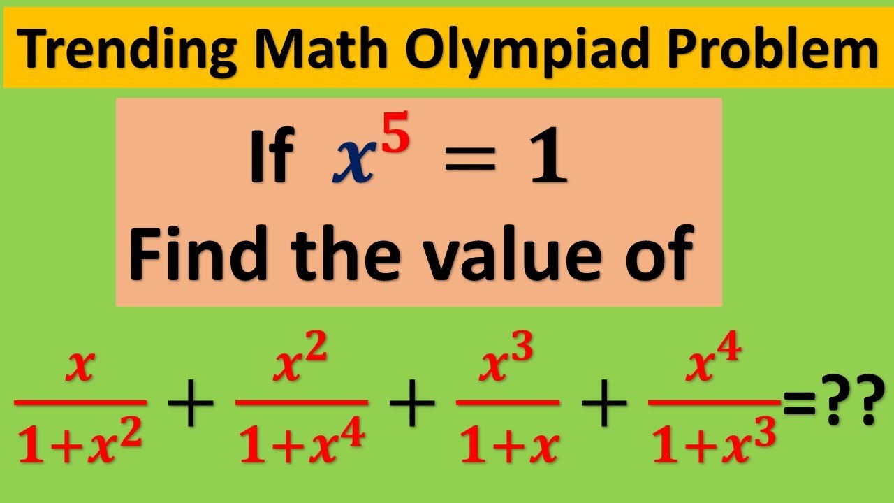 Find the value || Trending math olympiad problem - YouTube