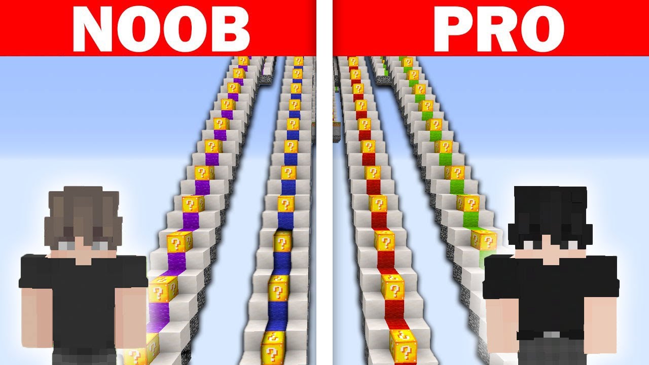 NOOB vs PRO: Lucky Block Race in Minecraft! - YouTube