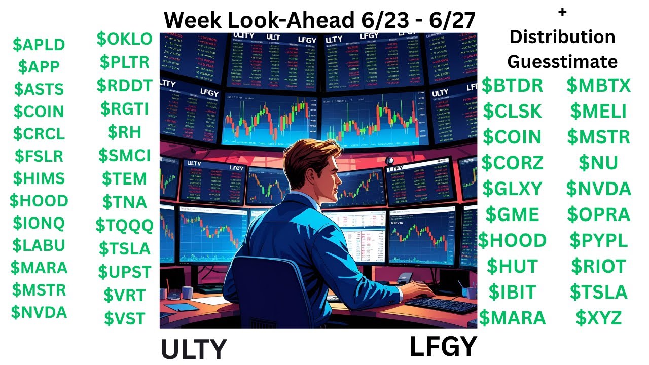 YieldMax Weekly Paying ETFs ULTY & LFGY Week Look Ahead for 6/23 - 6/27 ...