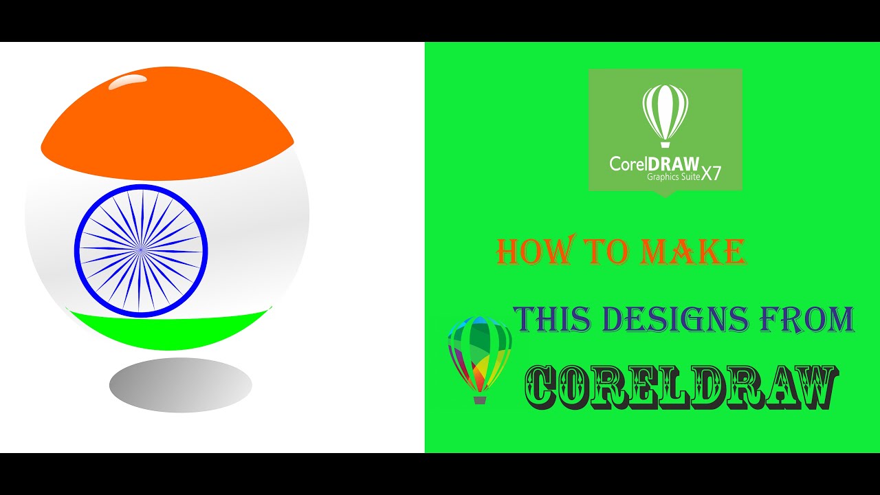how to make this stunning indian flag 3d model design with coreldraw # ...