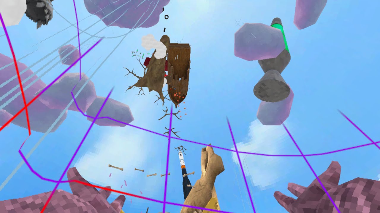 TRYING to finish the (to the moon only up) map in gorilla tag vr ...