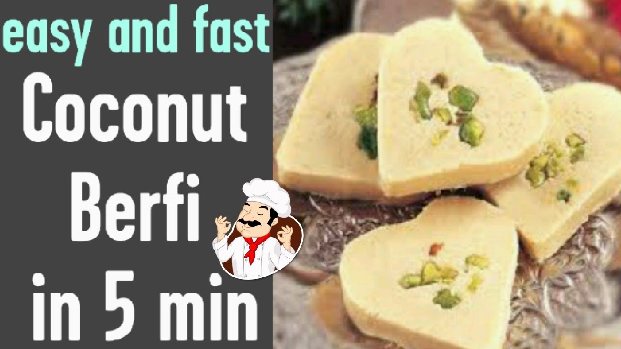 Coconut Berfi easy and fast to make in 5min| berfi recipe |#food - YouTube