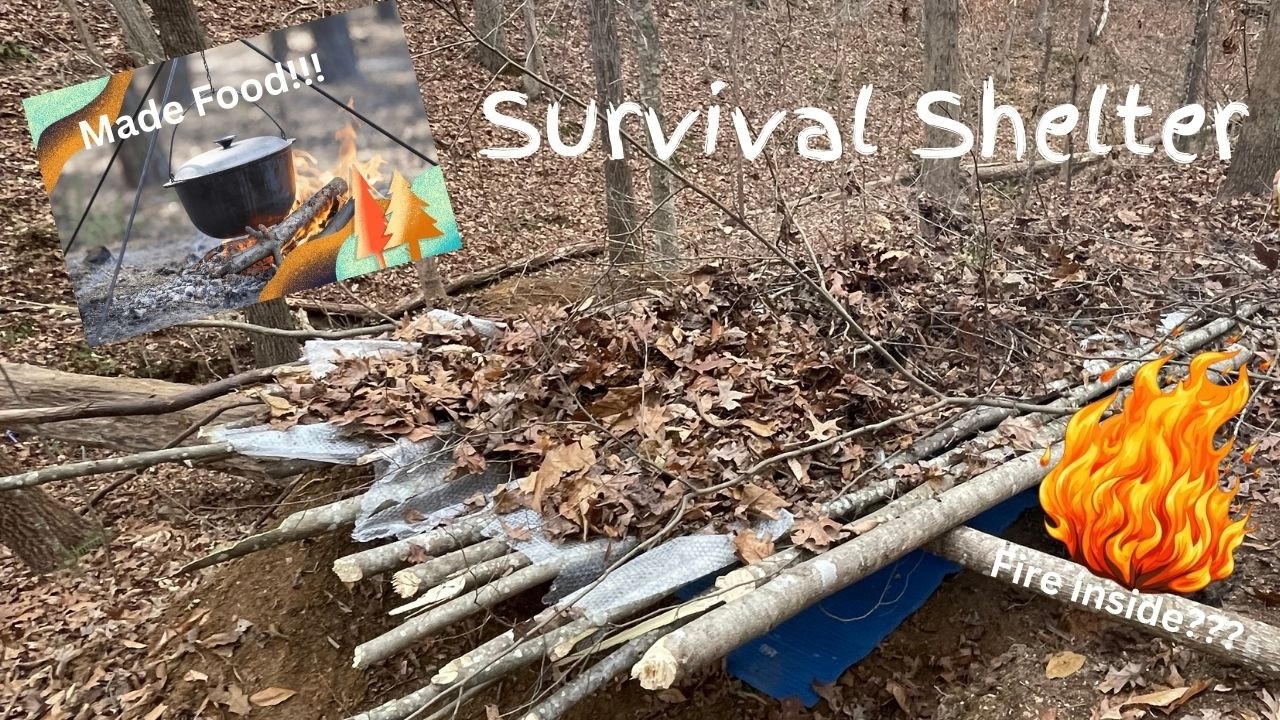 Making a Survival Fort in the Middle of Nowhere! - YouTube