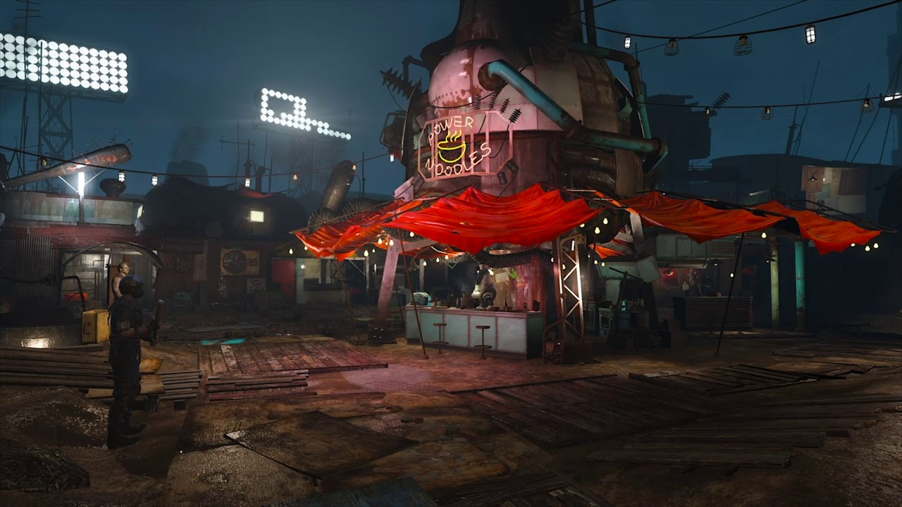 Fallout 4 - Diamond City Rain Ambiance (rain, metal, white noise) - YouTube