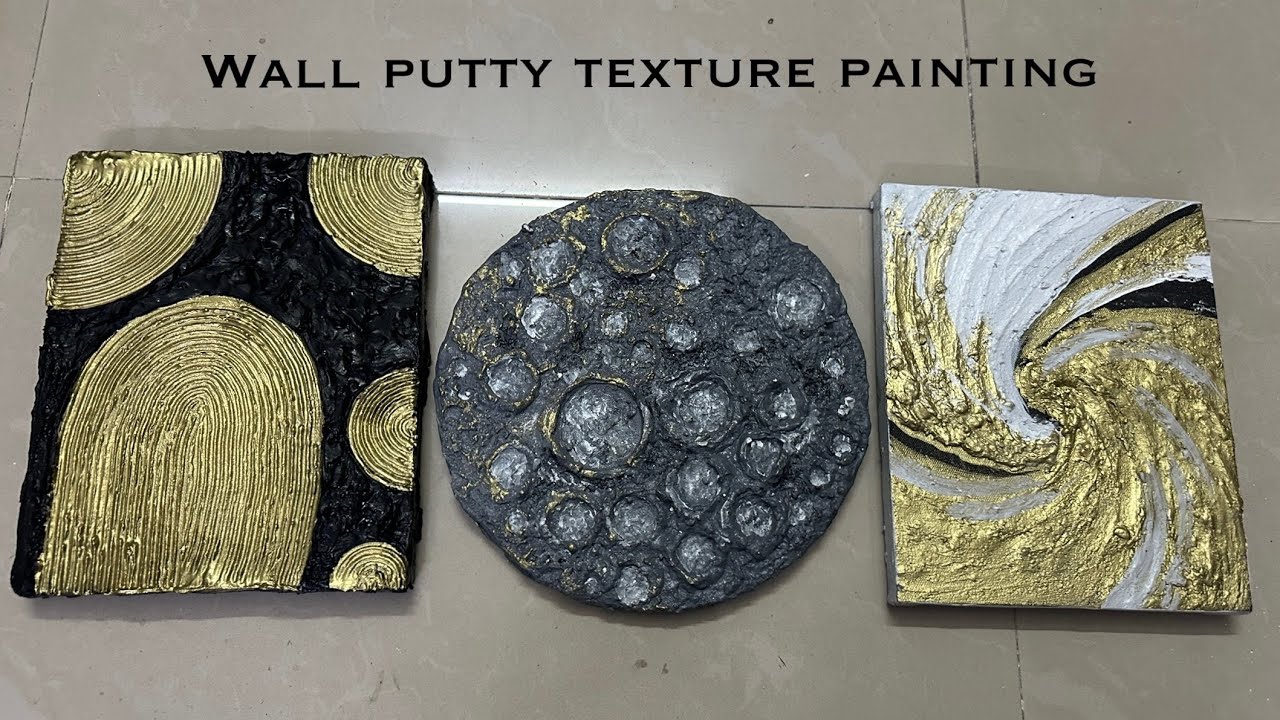 Texture painting with wall putty full tutorial || Texture painting on ...