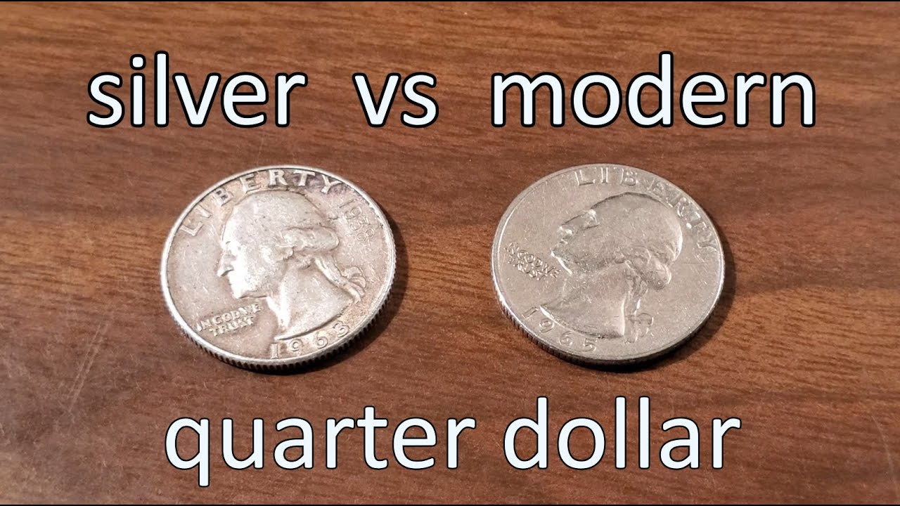 How to tell a silver quarter vs a modern quarter. - YouTube