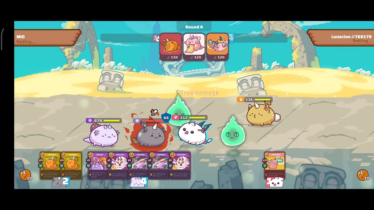 axie piercing sound and all out shot | AXIE Infinity gameplay - YouTube