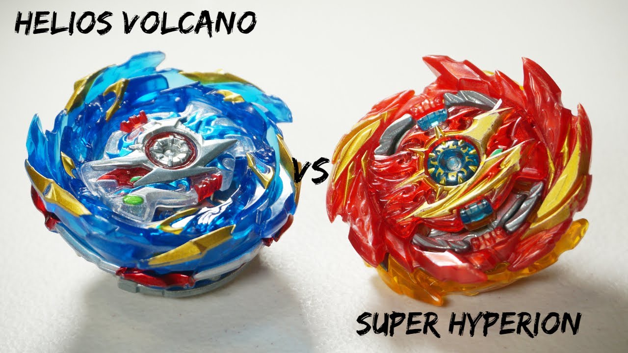 Beyblade Burst Helios Volcano Vs Super Hyperion - YouTube