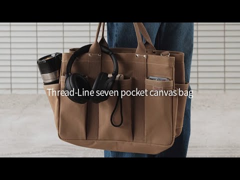 [키친툴] Thread-Line 세븐 포켓 캔버스 백 - YouTube