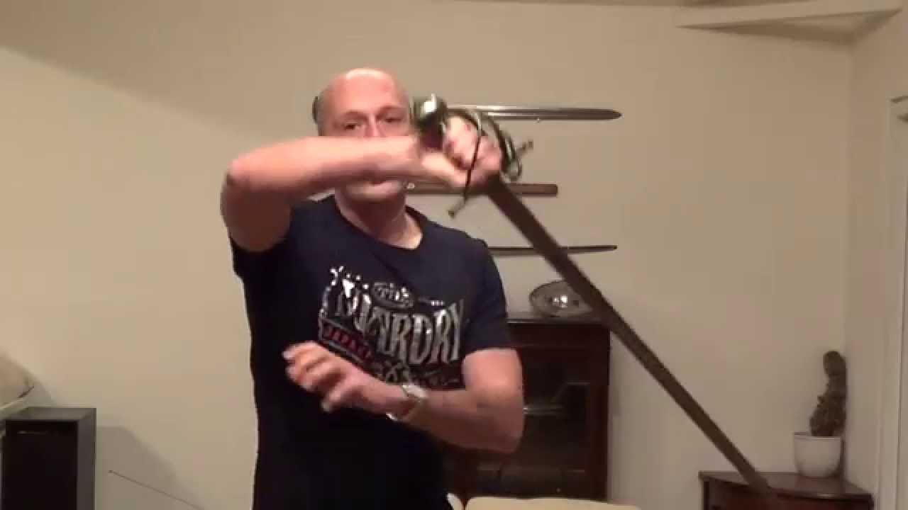 Cutting at (beating) rapier and smallsword blades with sabres ...