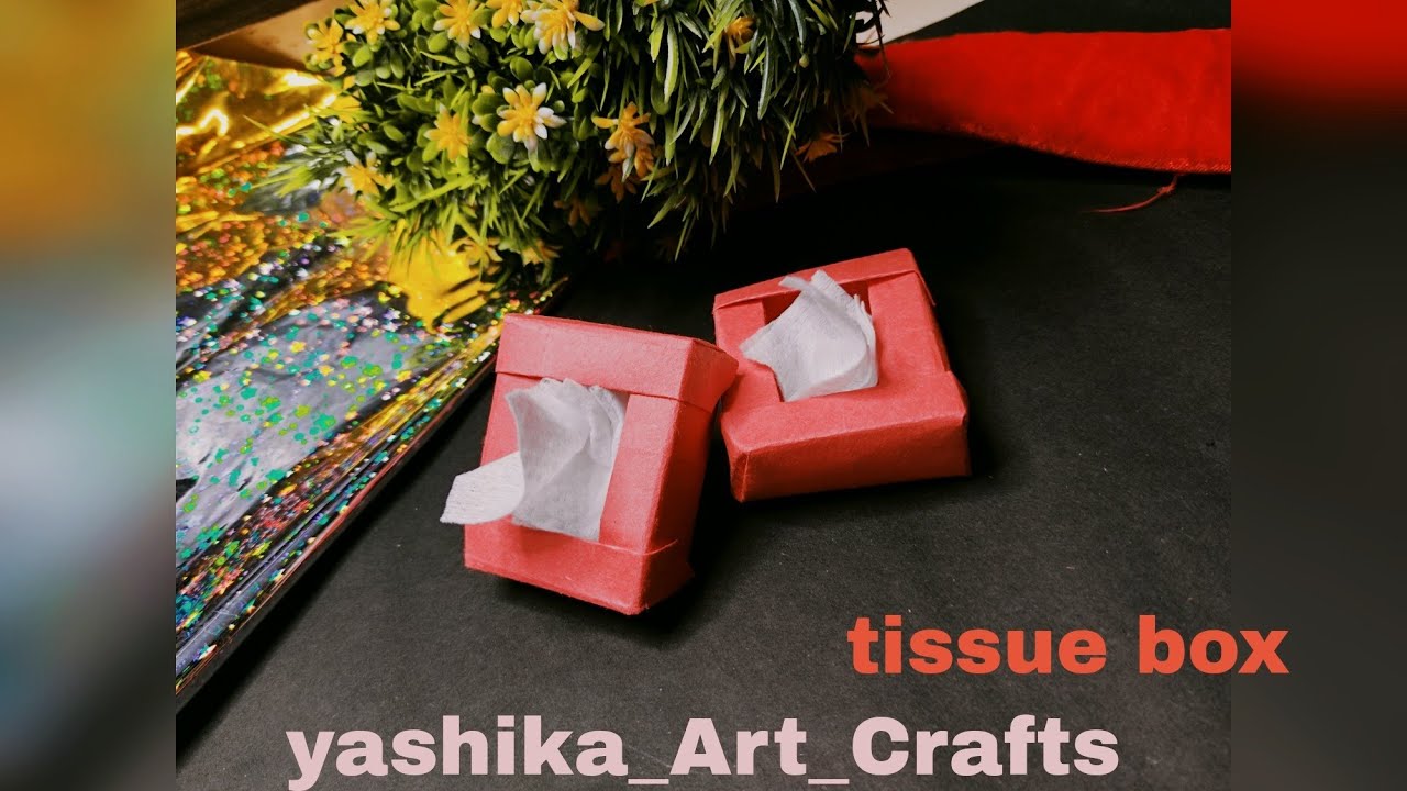 ||diy small tissue box|| mini tissue box with paper|| mini tissue box ...