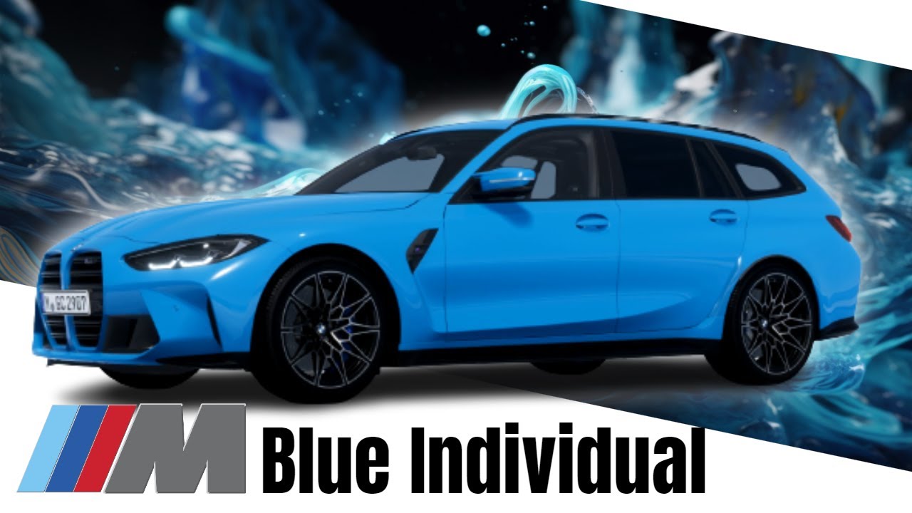 2023 BMW M3 Competition Touring Blue Individual Colors - YouTube