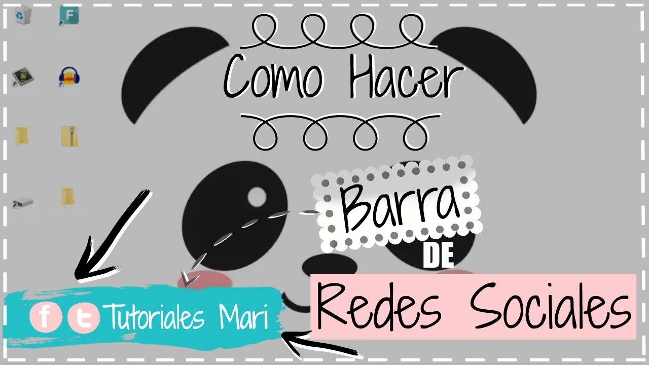 Como Hacer Barra de Redes Sociales 2016 |Tutoriales Mari - YouTube