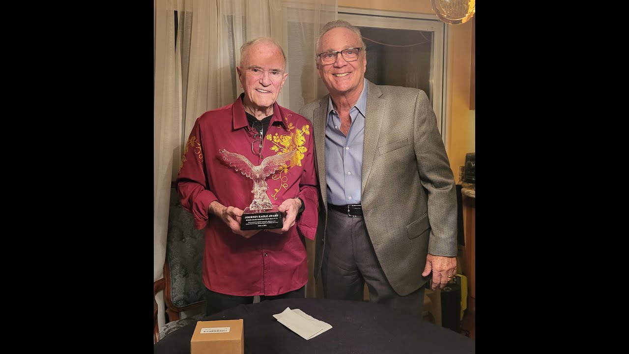 Senior Grandmaster Chuck Sullivan receives the Crystal Journey Eagle ...