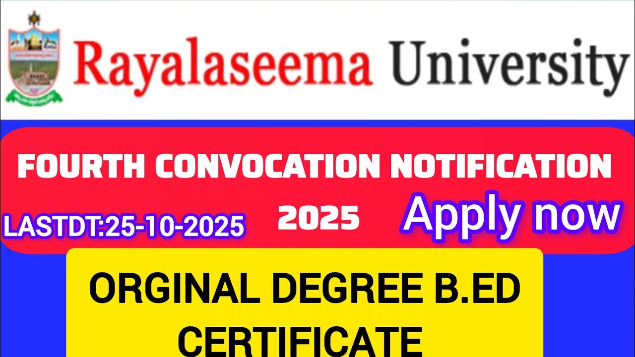 How to apply for Original Degree Certificate in Rayalaseema university ...