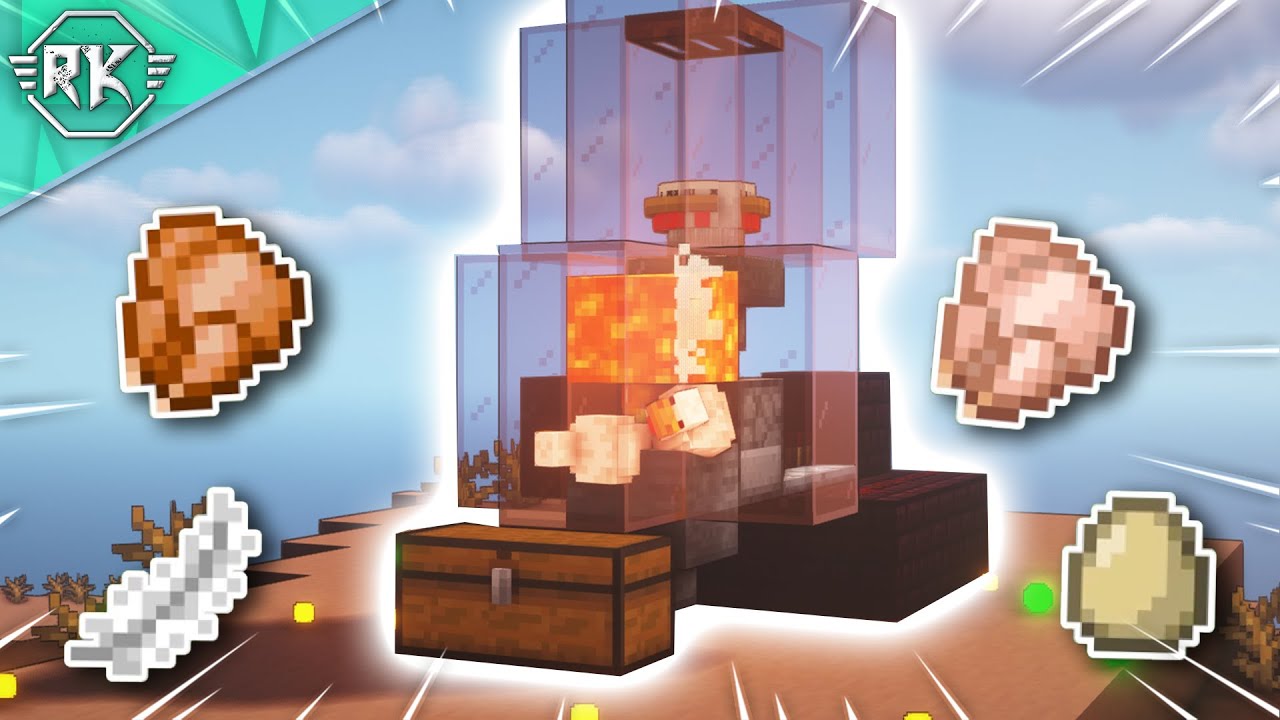 come fare una farm di polli cotti nella 1.20? Farm di polli automatica ...
