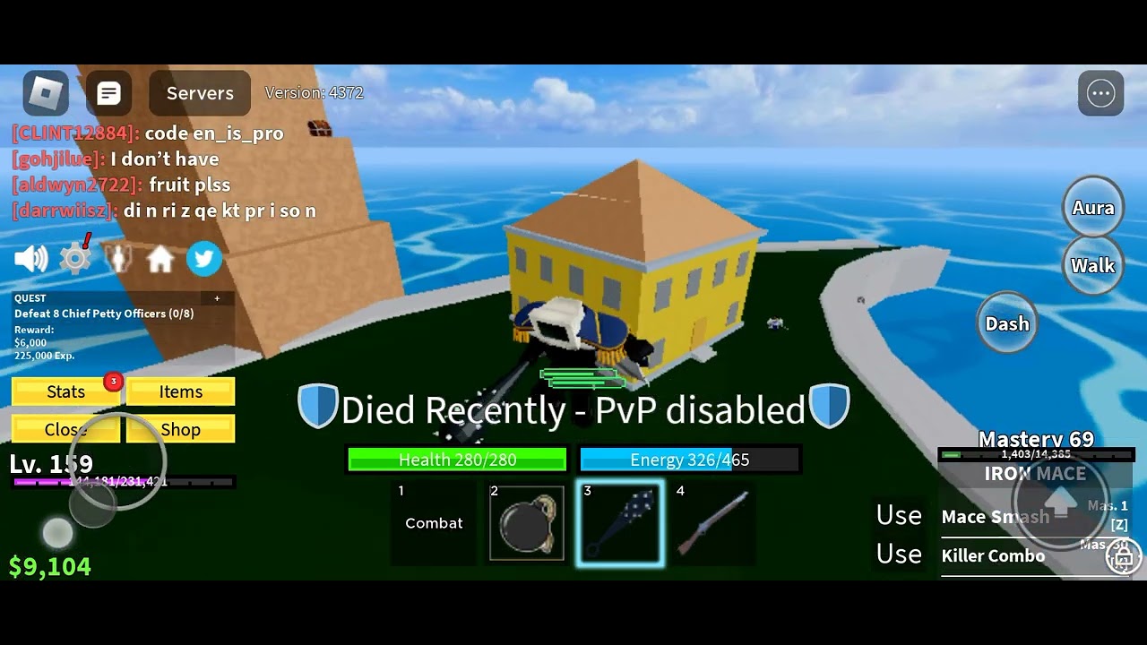 playing blox fruit with bomb fruit - YouTube