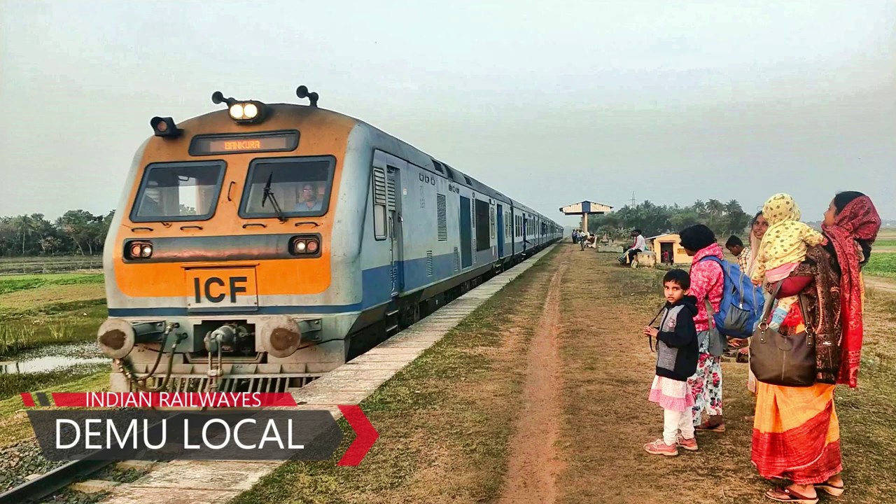 ICF Aerodynamic DEMU Passenger Train Of Indian Railways 78059/ Masagram ...