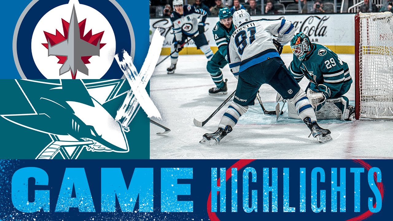 San Jose Sharks vs. Winnipeg Jets - Game Highlights - YouTube