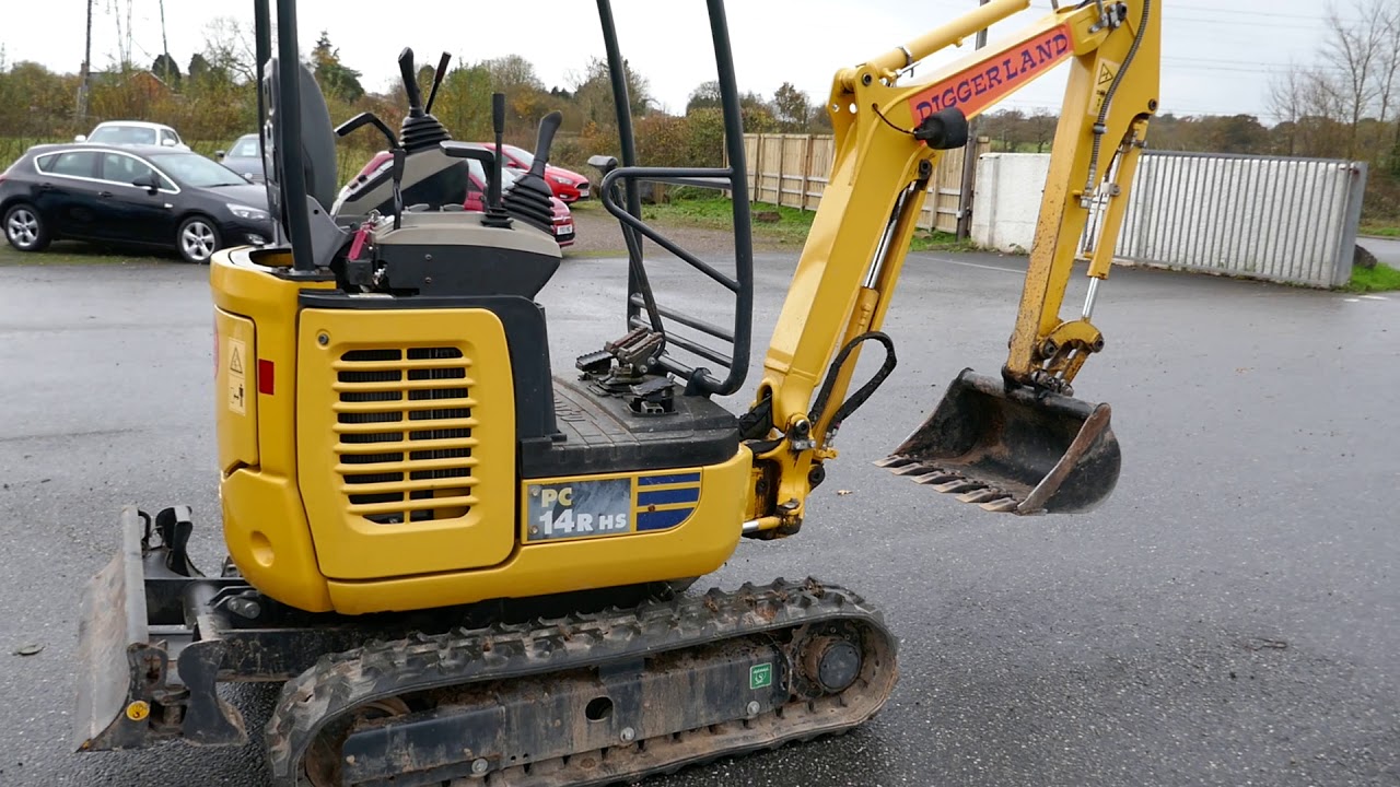 2016 Komatsu PC14R-3H5 Mini Digger - YouTube