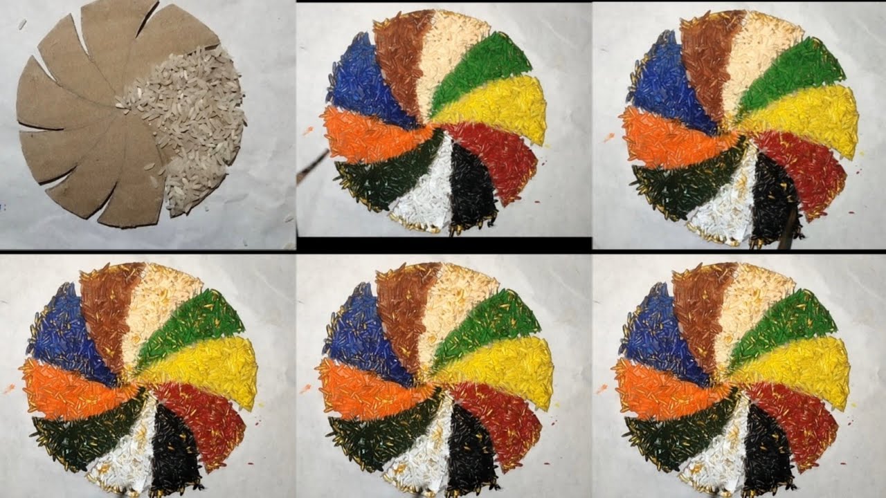 easy wall hanging/beautiful rice craft ideas /home decoration ideas for ...