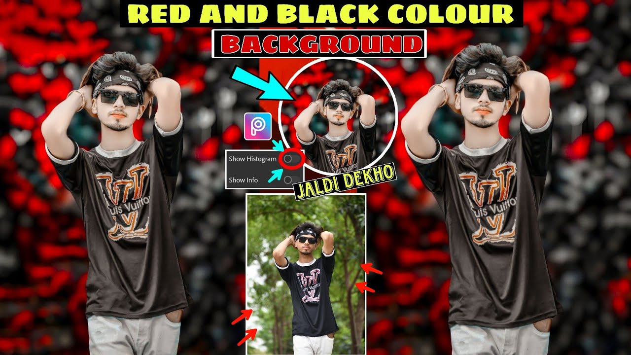 Red And Black background Editing || Do colour background photo editing ...