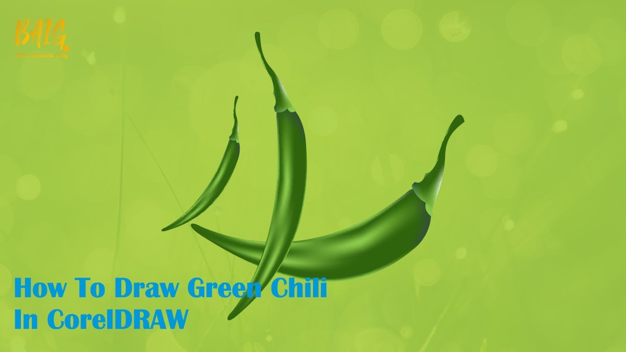 Green Chili | How To Draw Green Chili In CorelDraw | Chilies - YouTube