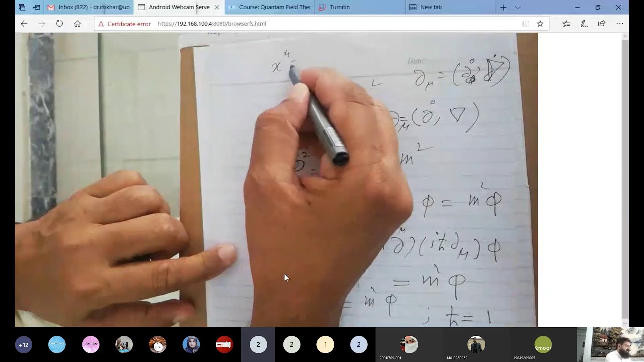 Lecture-4: Discussio, derivation of Klein-Gordon Equation, plane wave ...