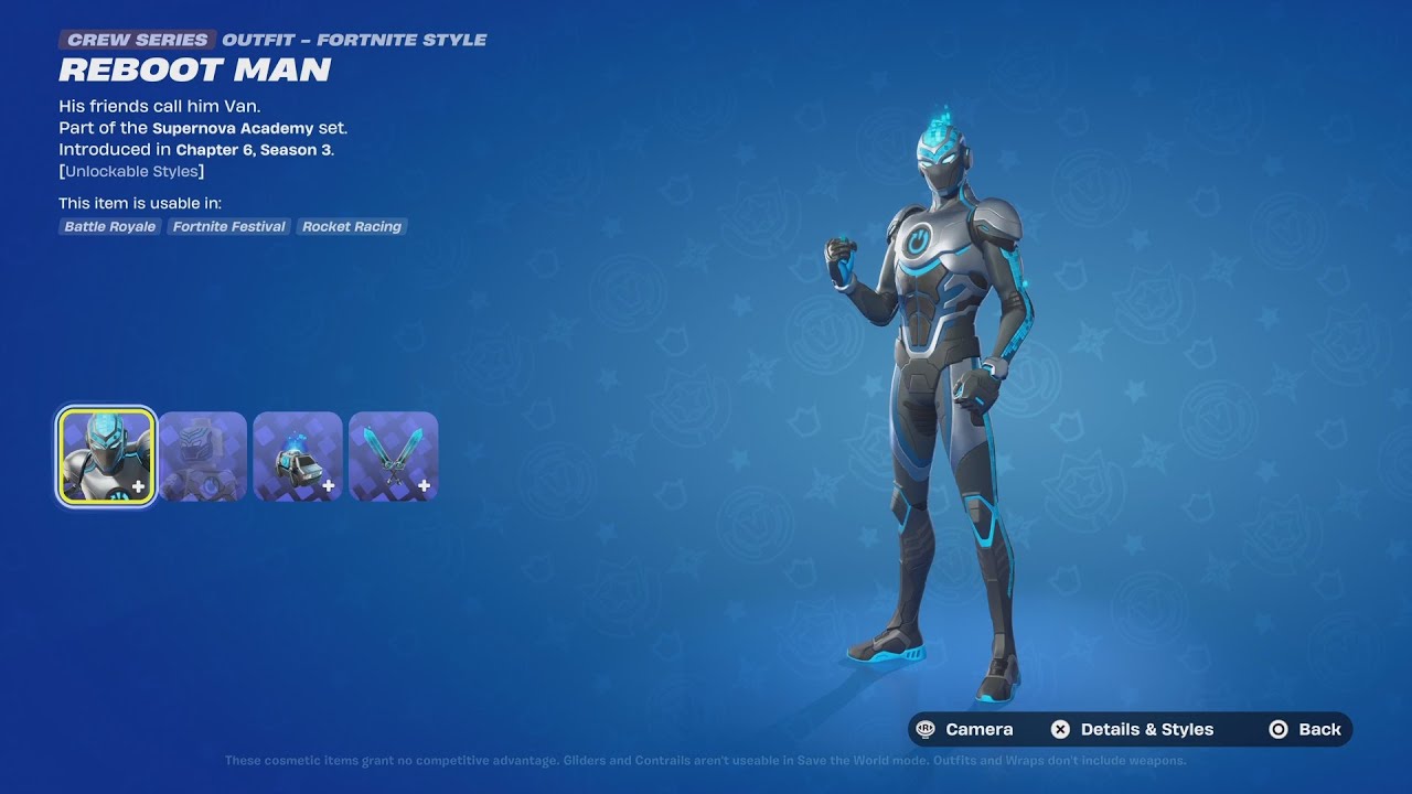 NEW Reboot Man Skin In Fortnite | Full Showcase! 🔥 (One Of The Best ...