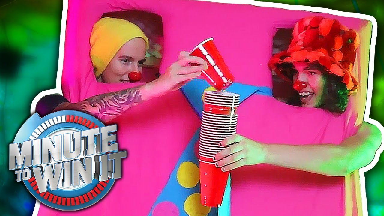 Impossible Minute Challenges While Stuck Together! - YouTube