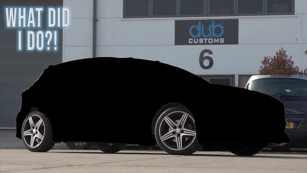 GLOSS BLACK WRAPPING @ DUB CUSTOMS - 2016 Mercedes A250 AMG Line - YouTube