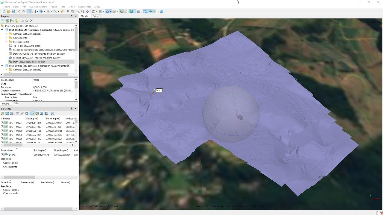 Agisoft Metashape aprenda a criar modelos de MDT e MDS com Drone, para ...